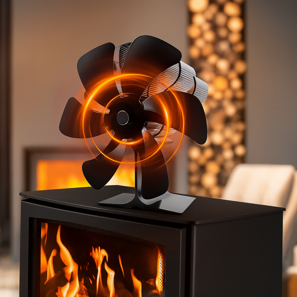 HeatFlow Stove Fan | Silent Heat Powered Fan for Wood Burning Stoves ...